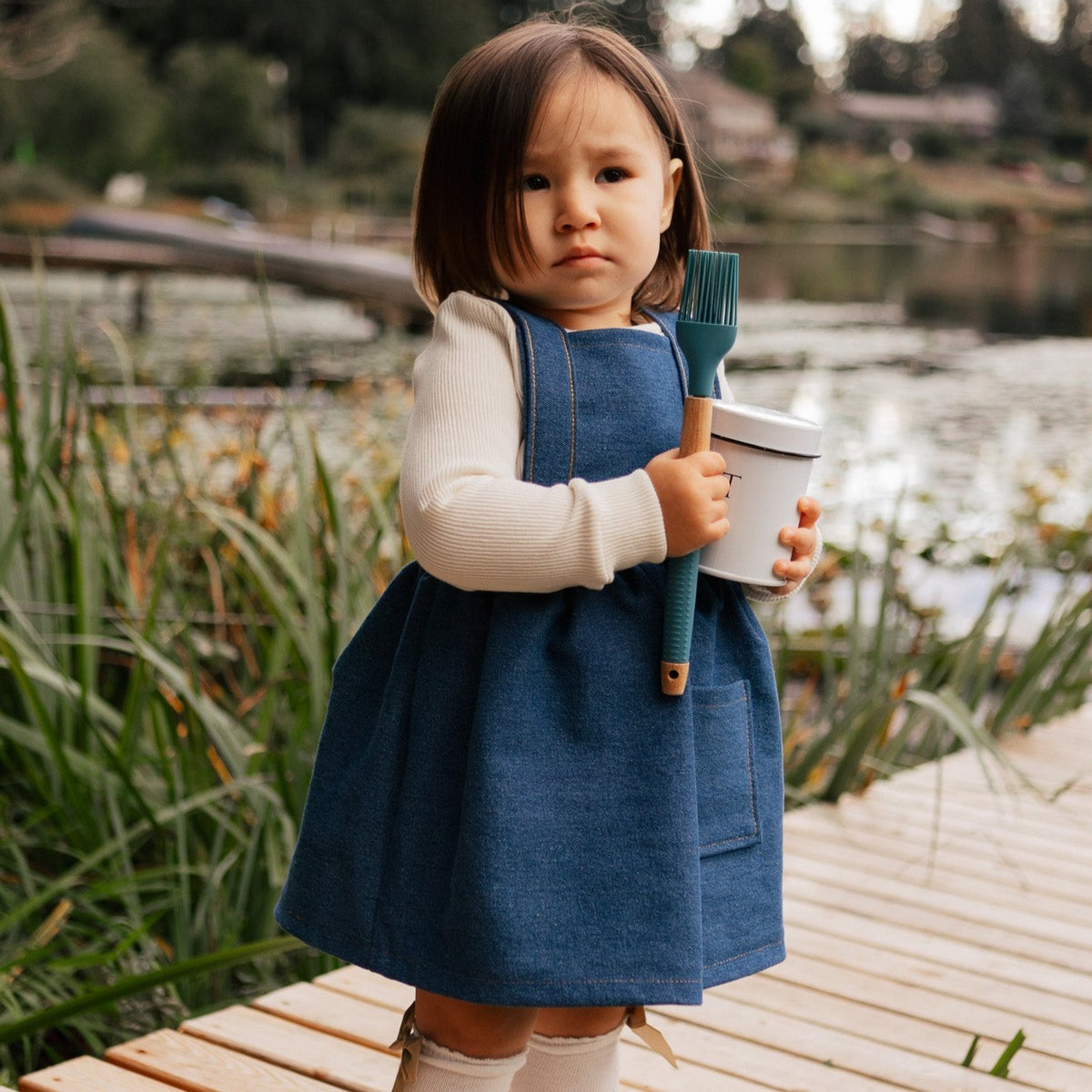 Pinafore Dress Girl sewing pattern PDF download for beginner – Easily ...